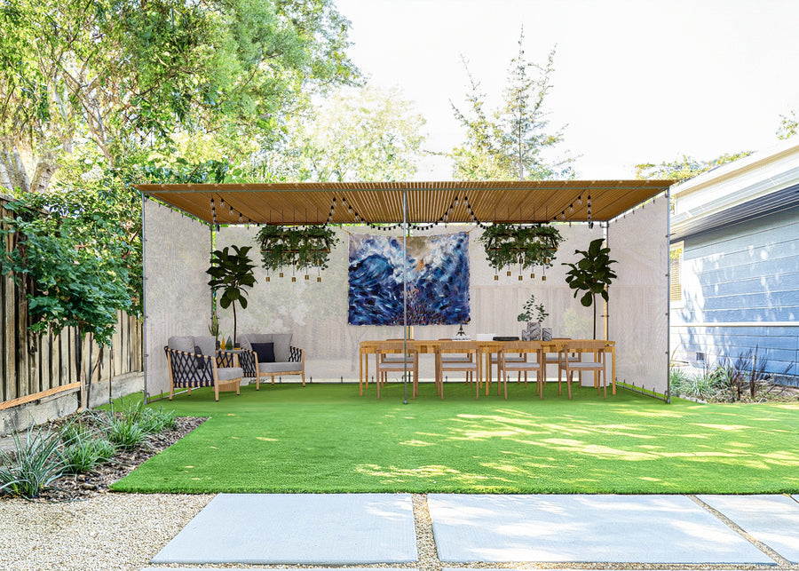 Sukkah that Keeps You Cool - Open Air Sukkah from The Sukkah Store